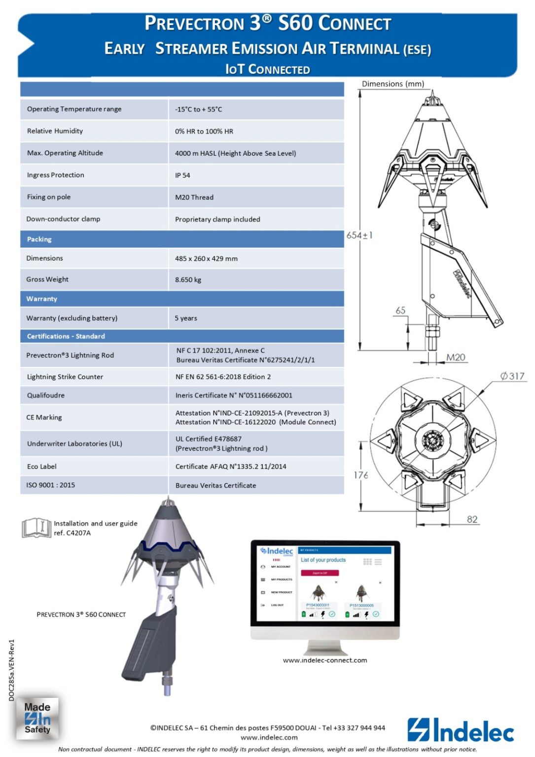 Distributor Penangkal Petir Prevectron Indelec Surabaya | Alat Penangkal Petir