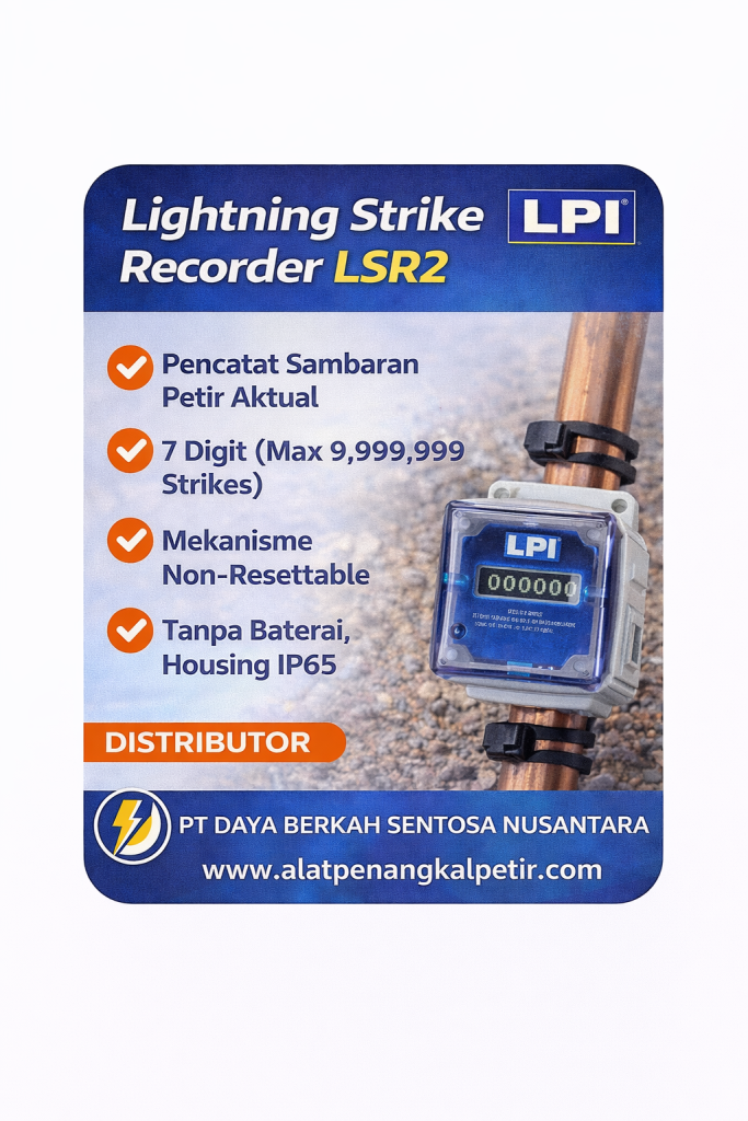 Lightning Strike Recorder LSR2 | Pencatat Sambaran Petir
